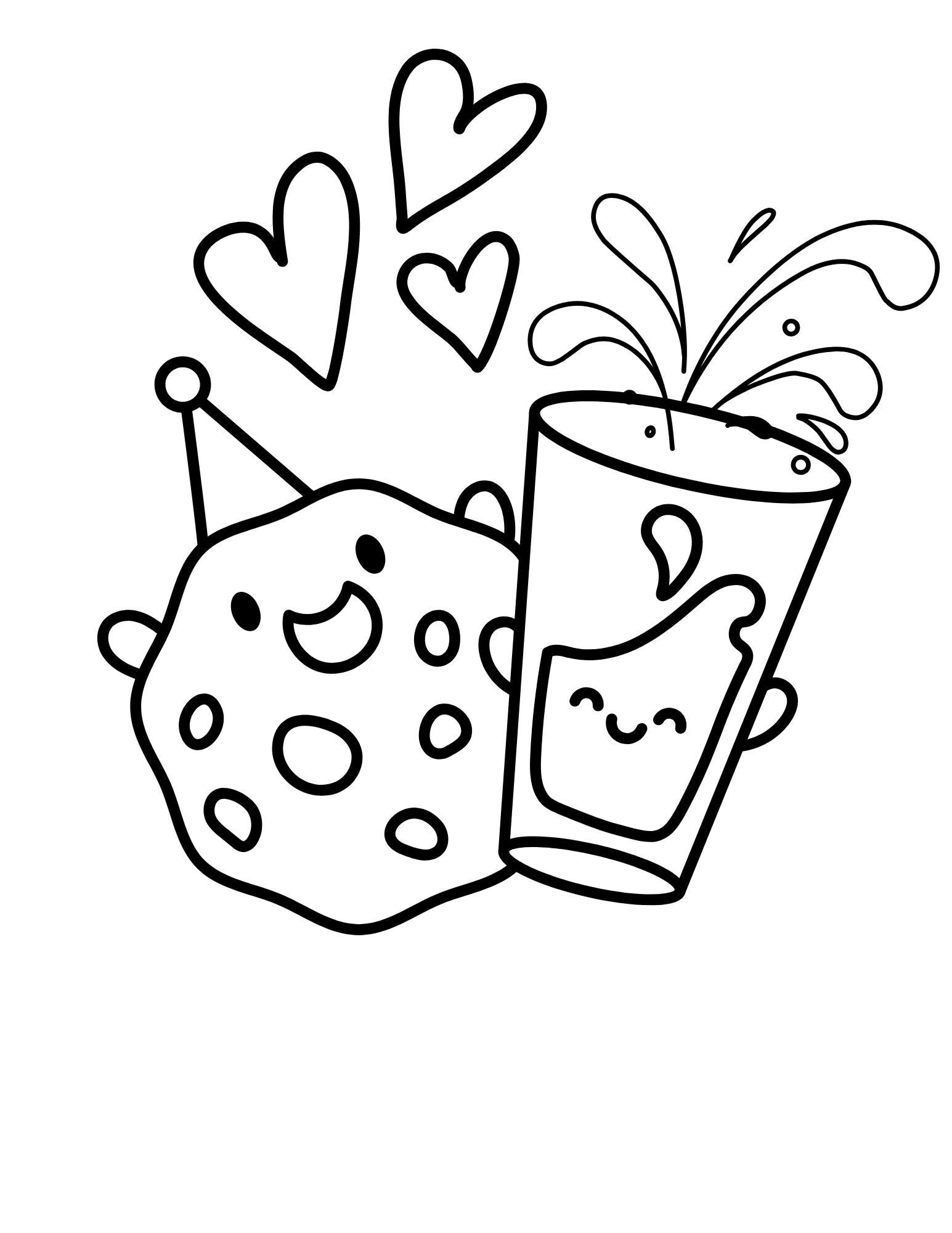 25 Kawaii Food Coloring Pages - Cute Coloring Pages - Printable ...