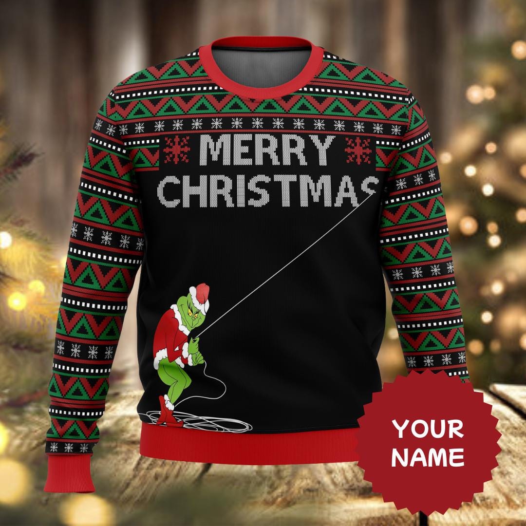 Personalized Grinchmas Christmas Sweater, Ugly Xmas Sweater,christmas ...