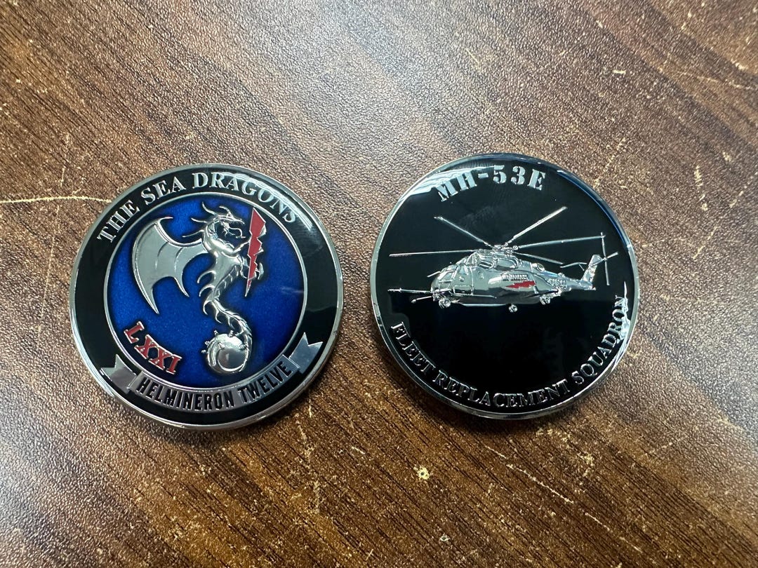 Challenge Coin - Sea Dragon Squadron Coin - Etsy