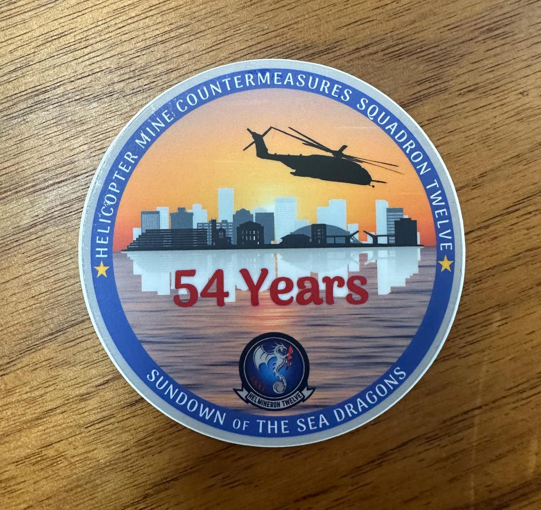 Stickers - HM-12 Sundown 54 Year Logo - 3" - Etsy