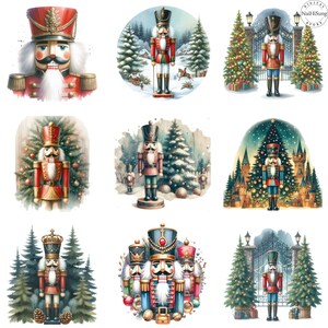 Watercolor Christmas Nutcracker Clipart, Christmas PNG Vintage ...