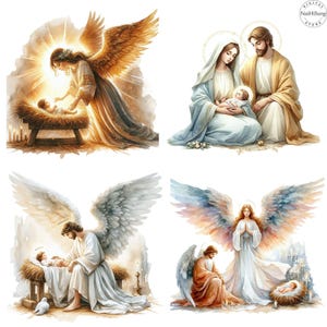 Watercolor Christmas Nativity Scene Clipart, Christmas PNG Nativity ...
