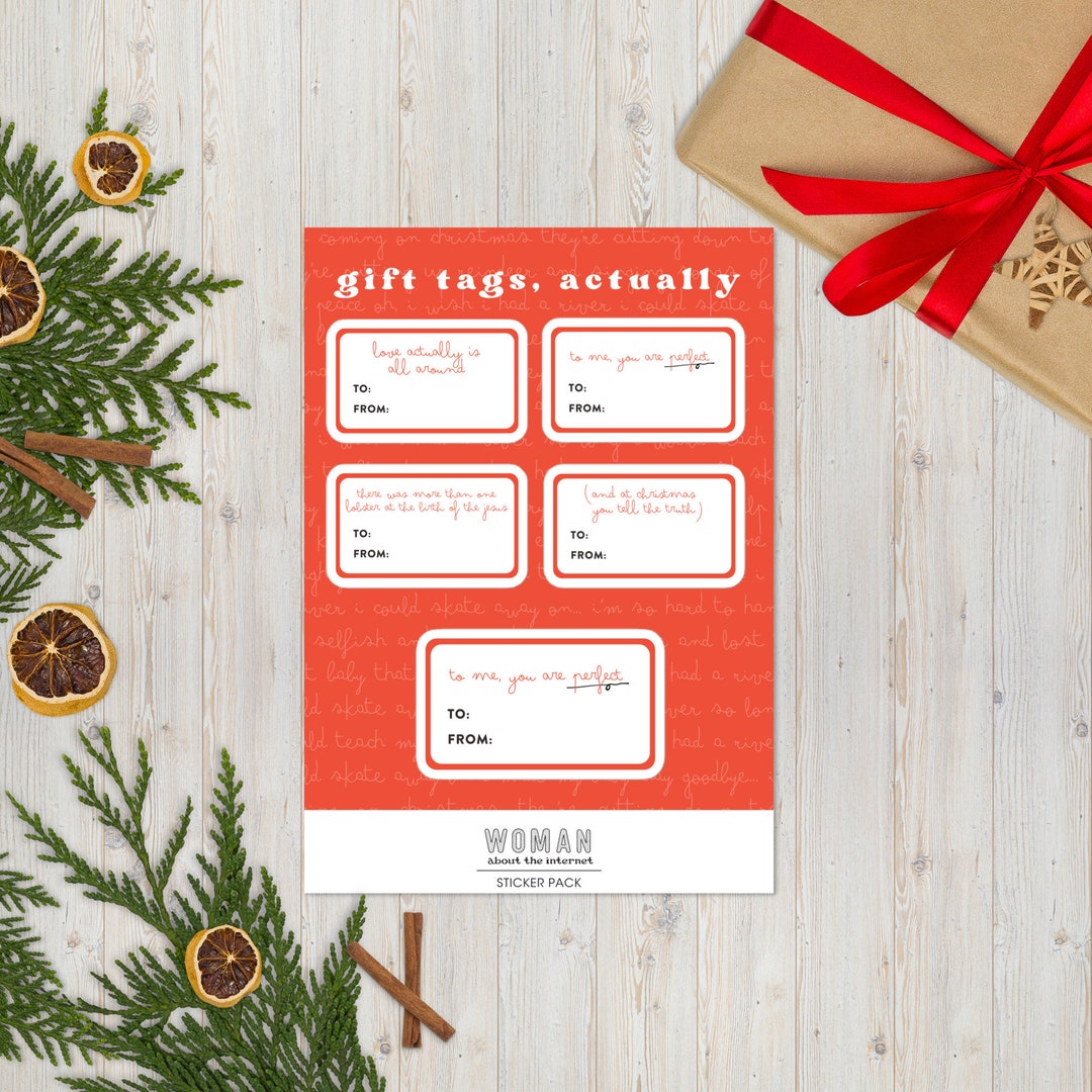 Love Actually Gift Tag Sticker Sheet - Etsy
