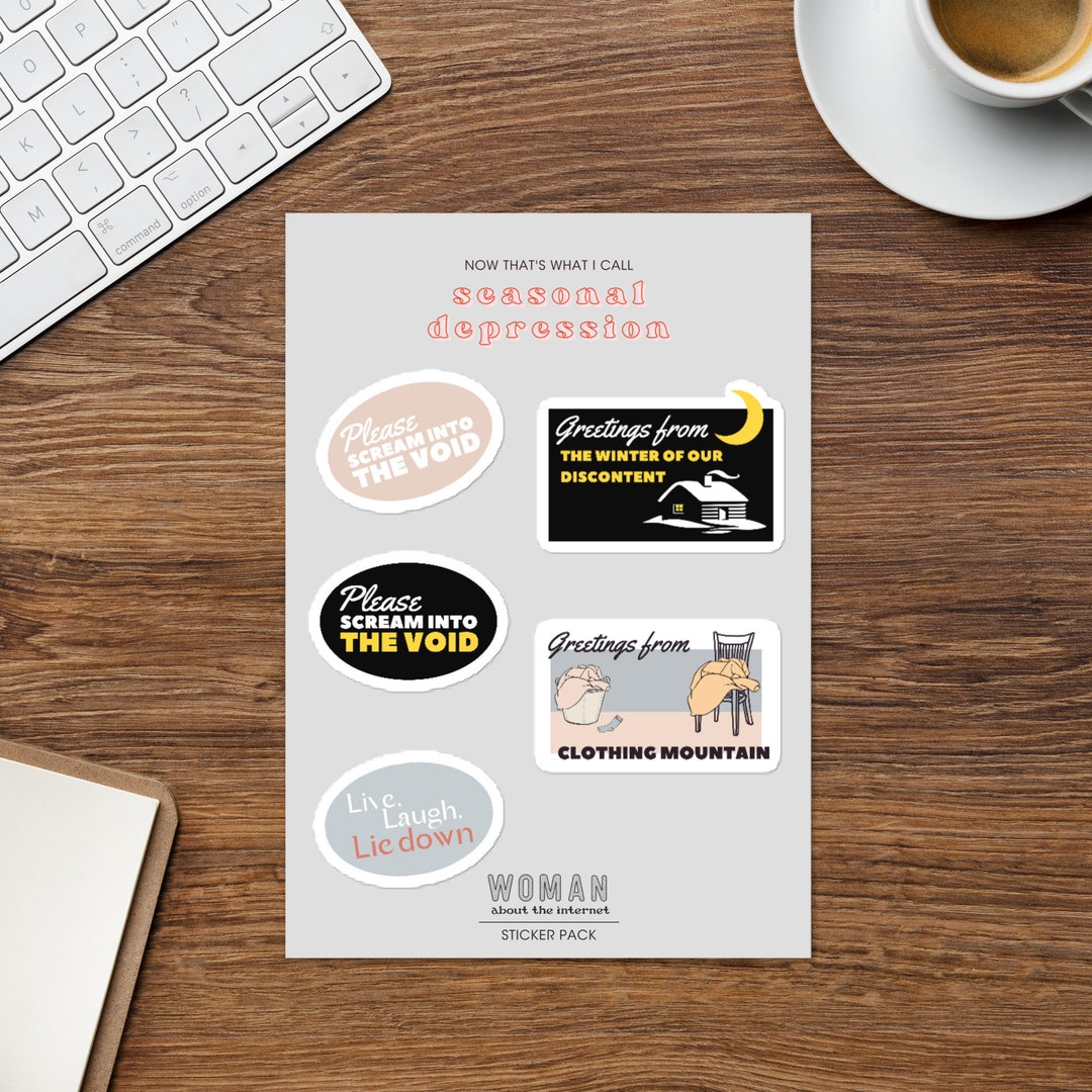 Seasonal Depression Sticker Pack - Etsy