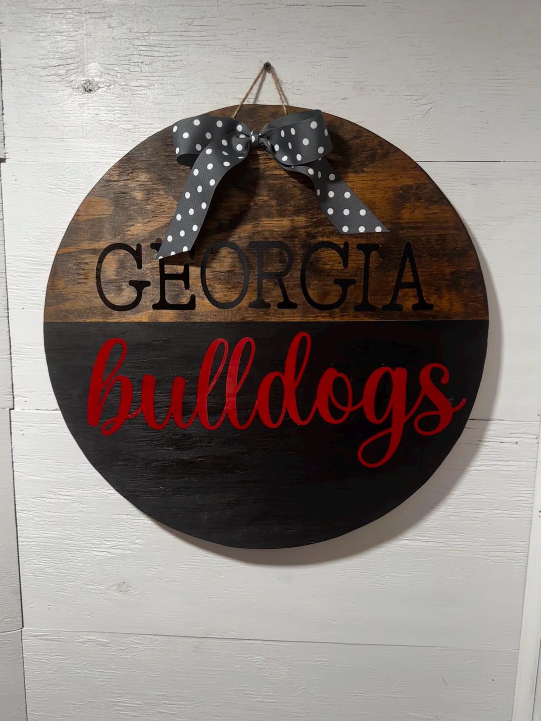 Georgia Bulldog Door Hanger - Etsy