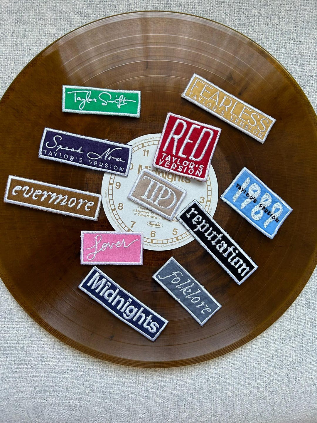 11 Colored Custom Iron Patches TS Complete Discography - Set and ...