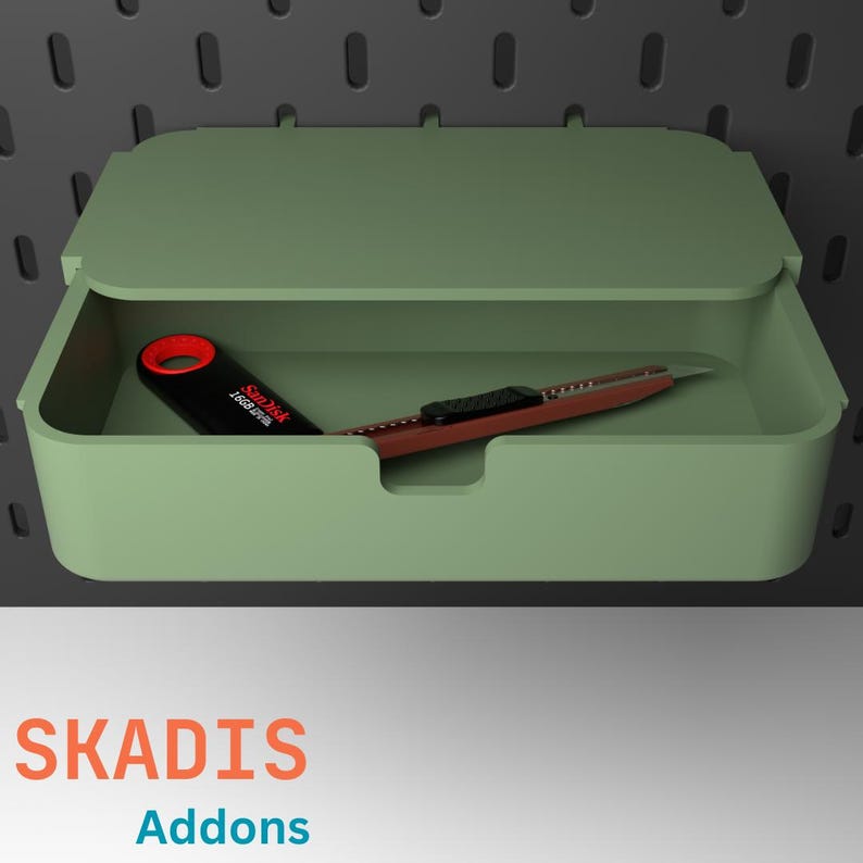 Ikea Skadis Compatible Drawer | 3D Printed Drawer Insert | Skadis ...
