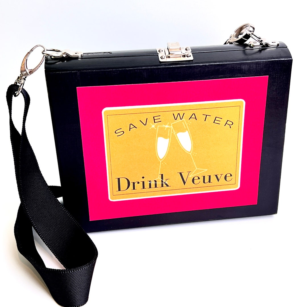 Veuve Champagne Purse, Bachelorette Bubbly Party Handbag, Black Cigar ...