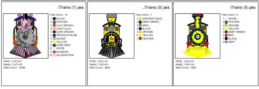 Train Front Railway Engine Digital Machine Embroidery Files Set of 9 ...