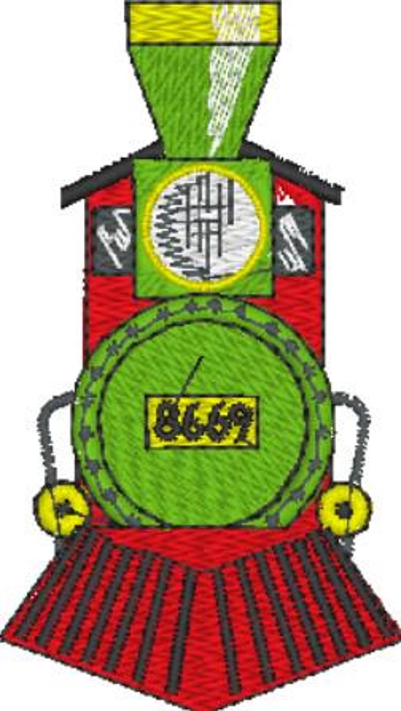 Train Front Railway Engine Digital Machine Embroidery Files Set of 9 ...