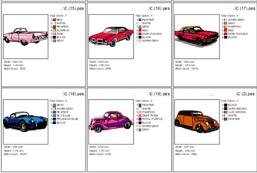 Cars Classic Old Vintage Digital Embroidery Files Set of 25 Dst,exp,hus ...