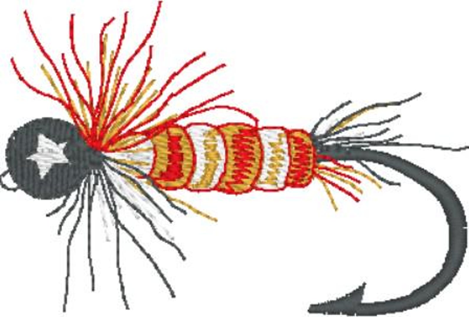 Fishing Flies Digital Embroidery Files Set of 16 ( Set 2 ) Dst,exp,hus ...