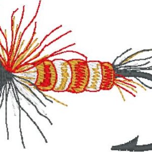 Fishing Flies Digital Embroidery Files Set of 16 ( Set 2 ) Dst,exp,hus ...