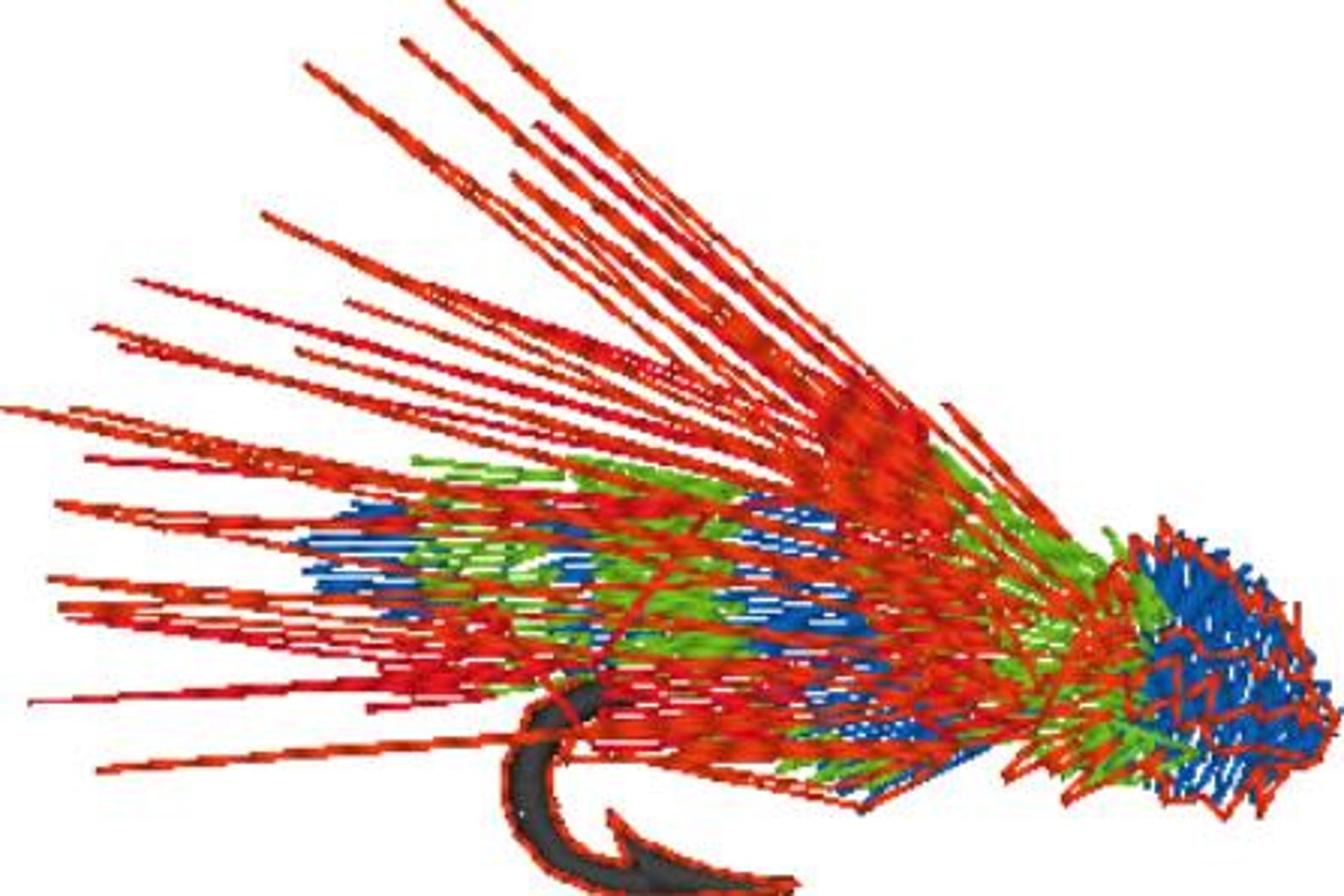 Fishing Flies Digital Embroidery Files Set of 16 ( Set 2 ) Dst,exp,hus ...