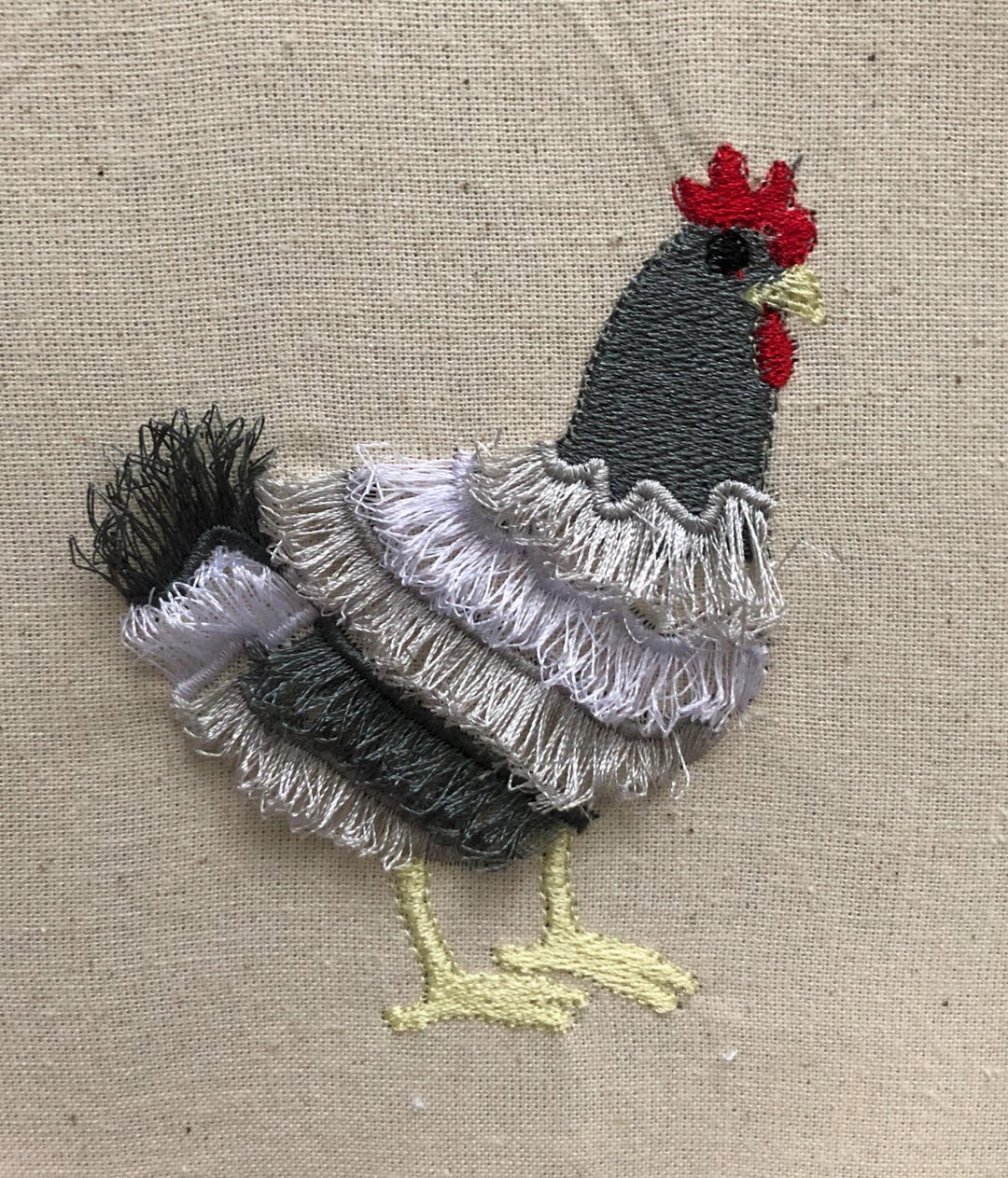 Chicken Fluffy Fancy to Cut Embroidery Machine Pattern Design File Fits ...