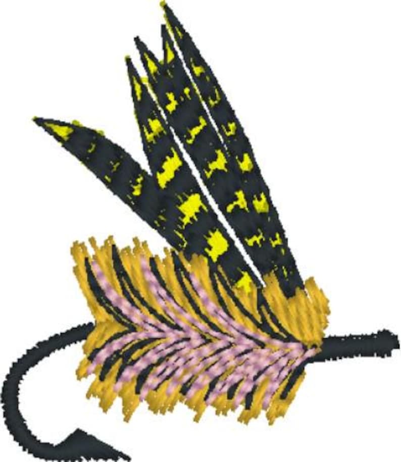 Fishing Flies Digital Embroidery Files Set of 16 ( Set 2 ) Dst,exp,hus ...