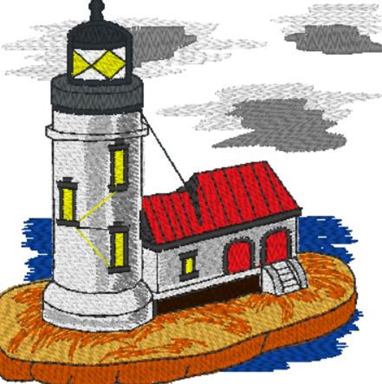 Lighthouses Out to Sea Digital Embroidery Files Set of 16 Dst,exp,hus ...