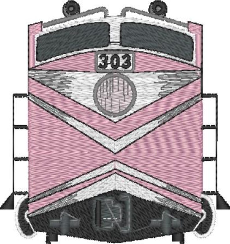 Train Front Railway Engine Digital Machine Embroidery Files Set of 12 ...