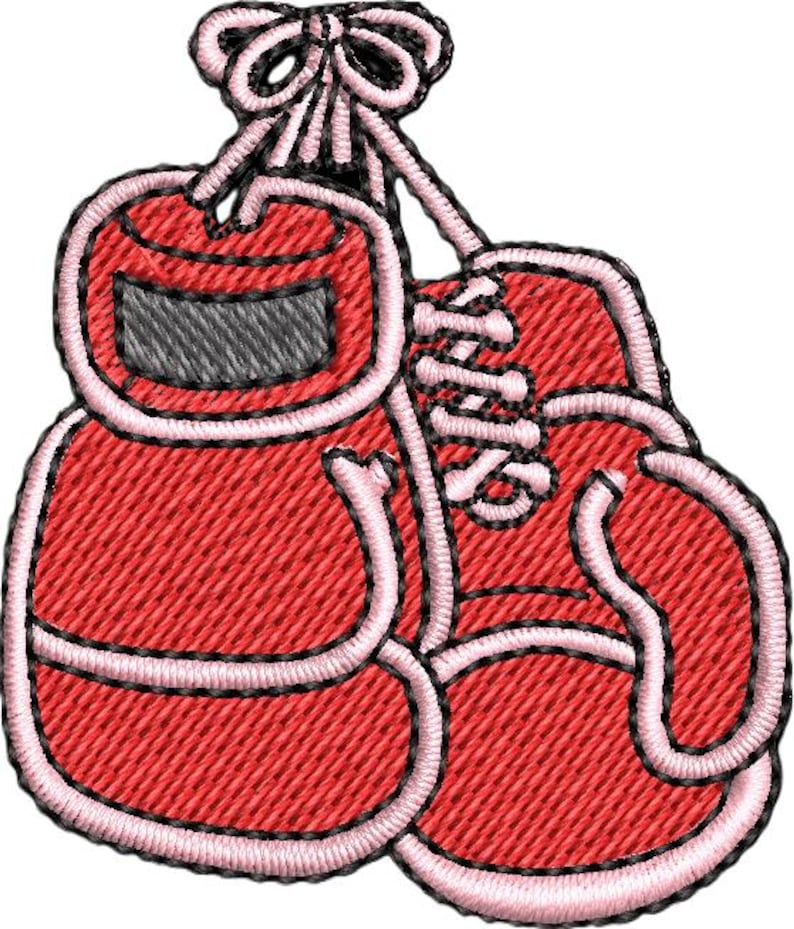 Boxing Gloves Embroidery Machine Pattern Design File Fits 4 X 4 Hoop ...