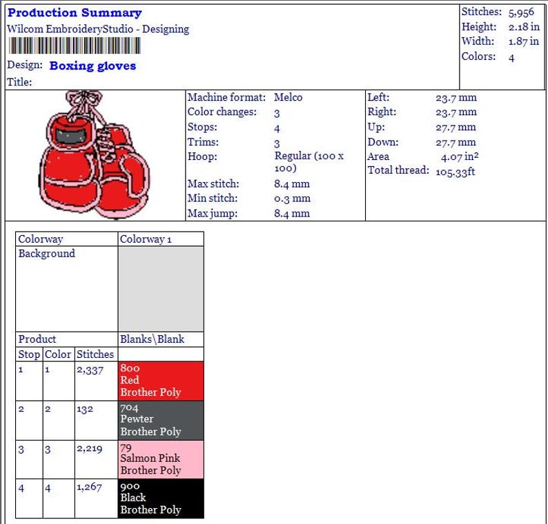Boxing Gloves Embroidery Machine Pattern Design File Fits 4 X 4 Hoop ...