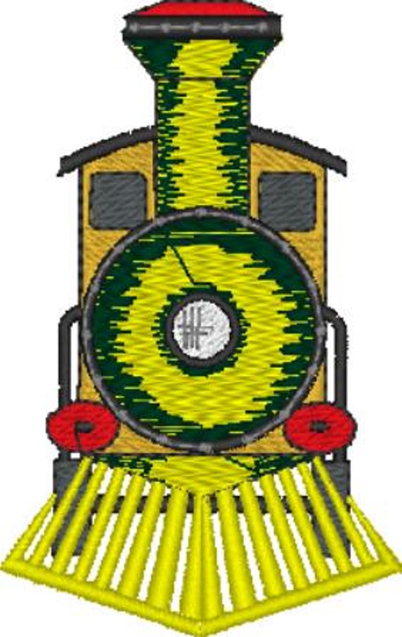 Train Front Railway Engine Digital Machine Embroidery Files Set of 9 ...
