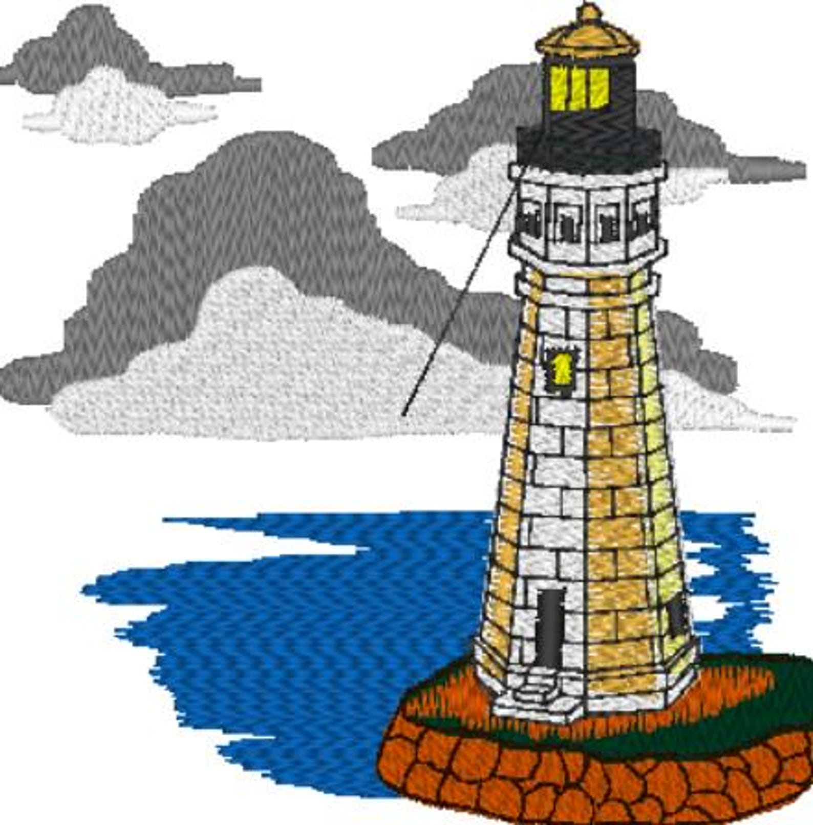 Lighthouses Out to Sea Digital Embroidery Files Set of 16 Dst,exp,hus ...