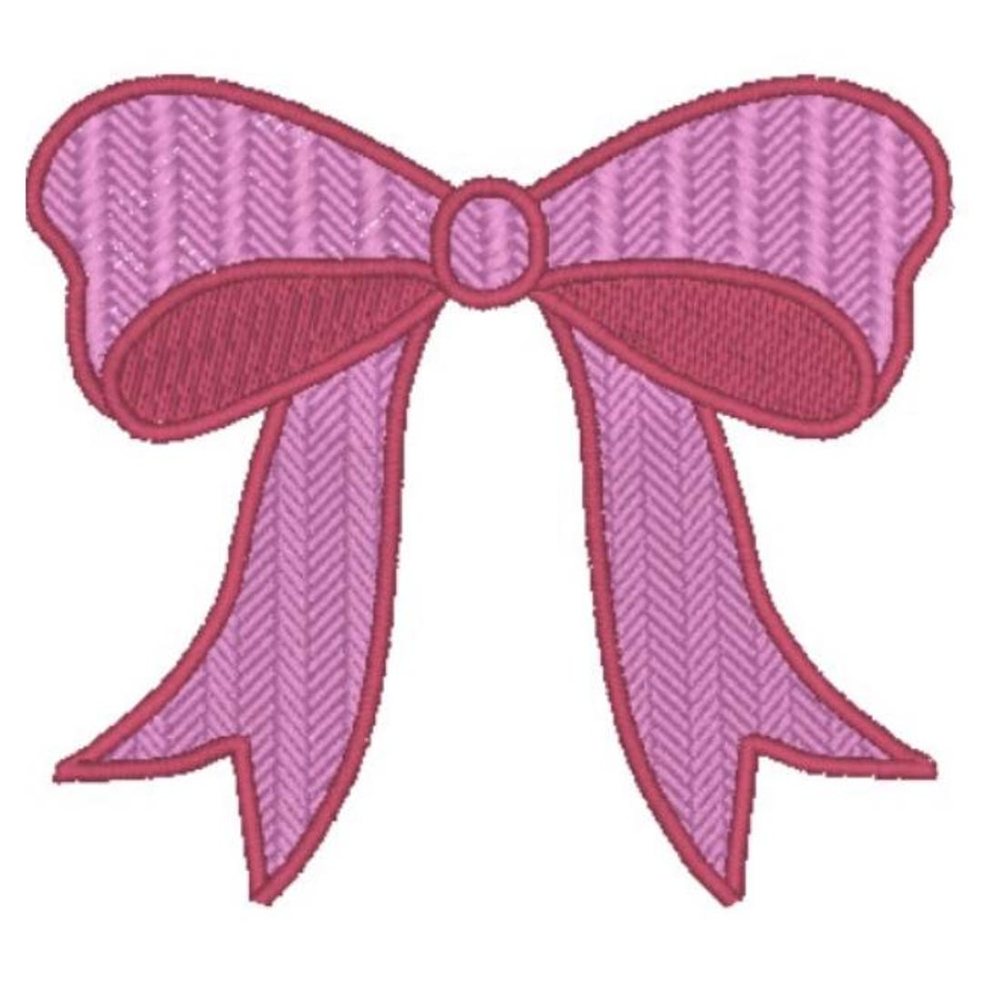 Bow Beautiful Design in 3 Sizes Embroidery File , Just Under 3 4 & 5 ...
