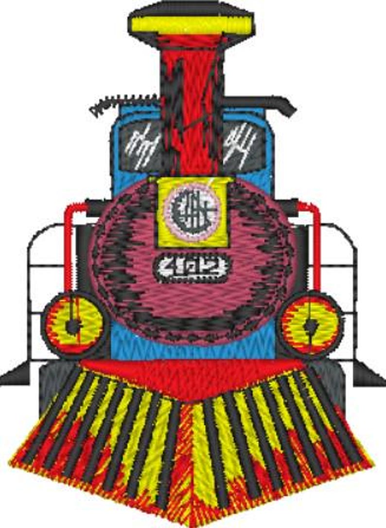 Train Front Railway Engine Digital Machine Embroidery Files Set of 9 ...