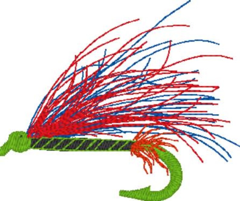 Fishing Flies Digital Embroidery Files Set of 16 ( Set 2 ) Dst,exp,hus ...