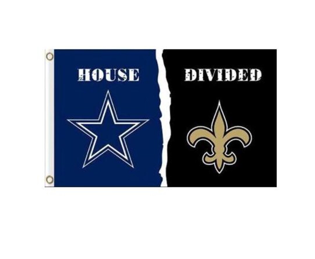 Dallas Cowboys and New Orleans Saints Divided Flag 3x5ft - Etsy