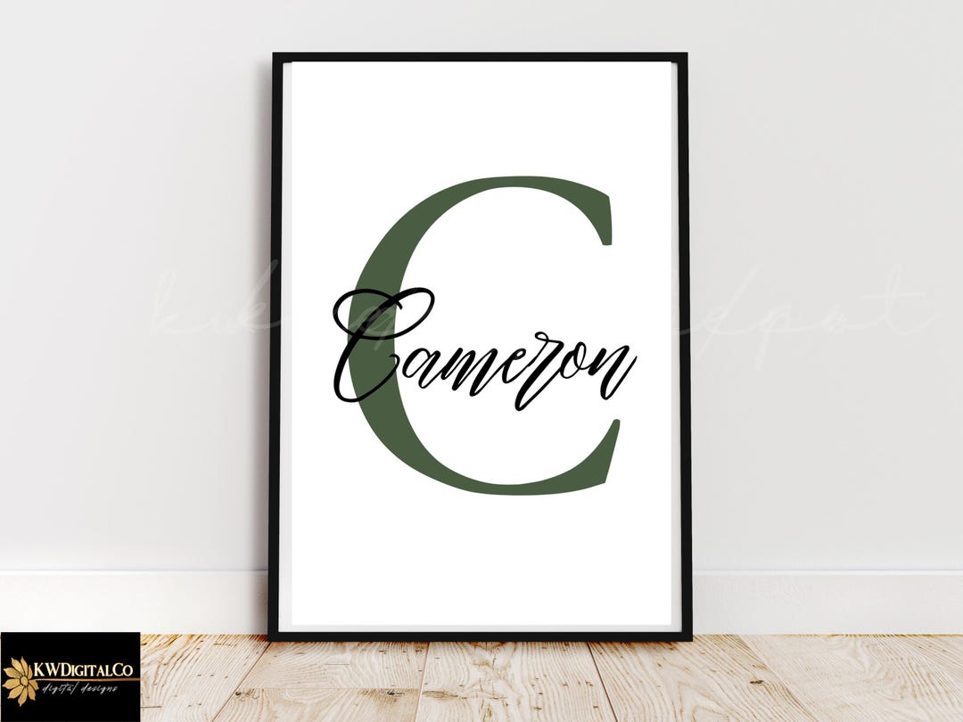 Custom Initial Print Printable Name Sign Personalized Name Print ...