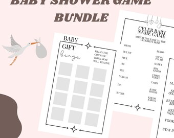 Baby Shower Games, Printable Bundle - Etsy