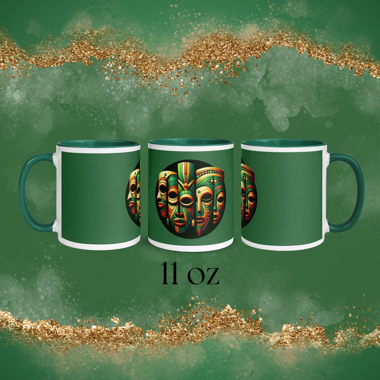 Vibrant African Mask Mug Tribal Art Coffee Cup With Colorful Design - Etsy