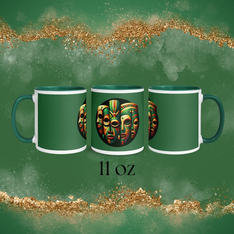 Vibrant African Mask Mug Tribal Art Coffee Cup With Colorful Design - Etsy