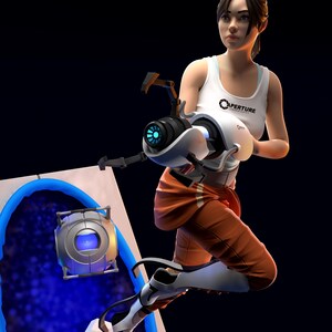 Portal 2 Chell STL - 3D Print Files - Etsy