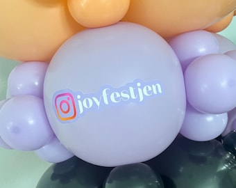 QR Code Clear Sticker Balloons Business Instagram Webpage - Etsy