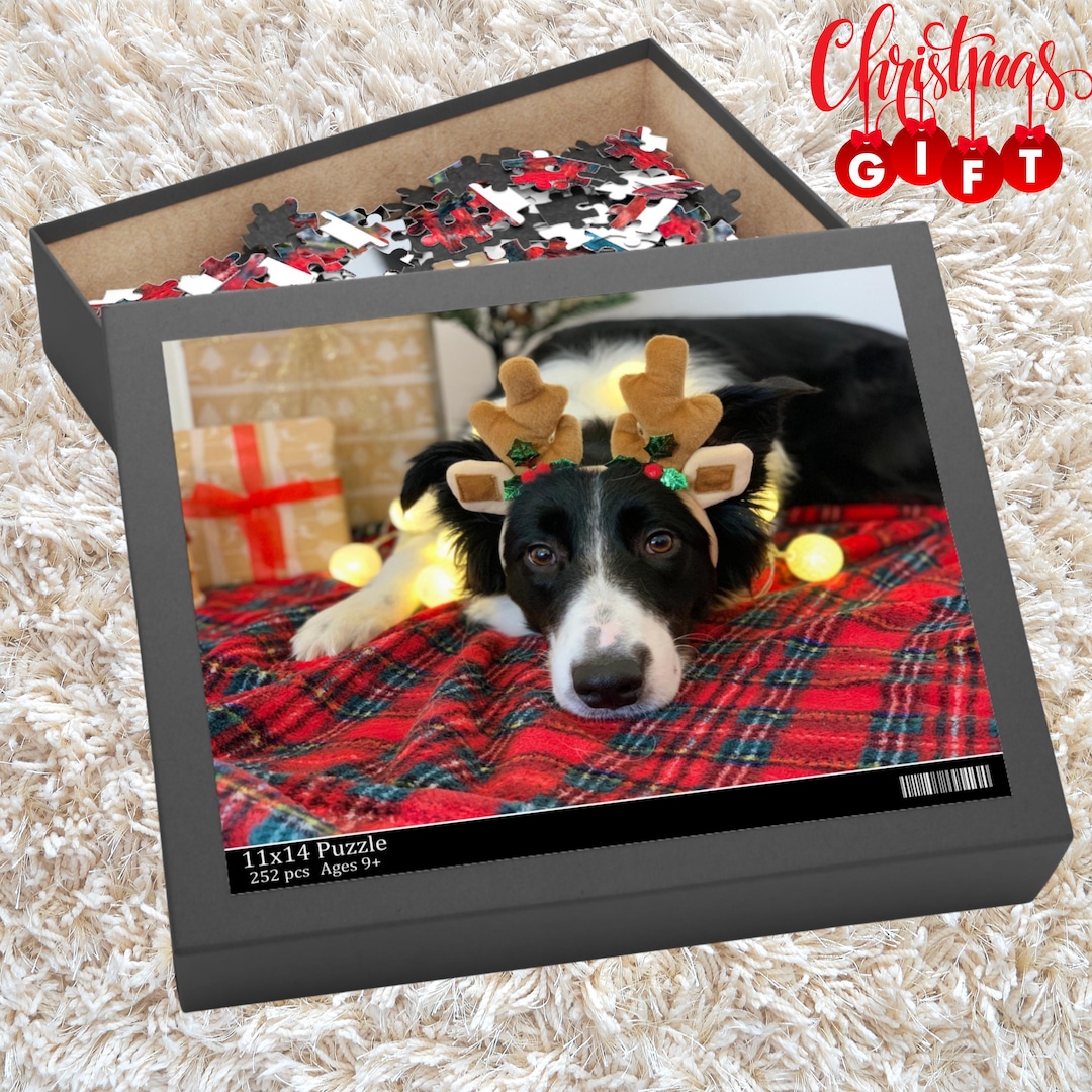 Jigsaw Puzzle Custom Dog Pet Photo Christmas Gift Personalized Keepsake ...