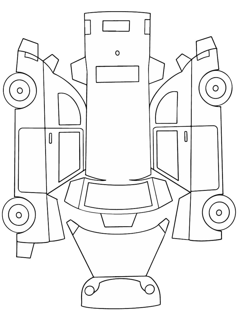 Printable Paper Car Craft Template, Cut Fold Vehicle Model, Kids ...
