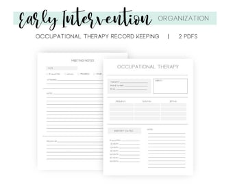 Early Intervention IEP Speech Therapy Organization Template - Etsy