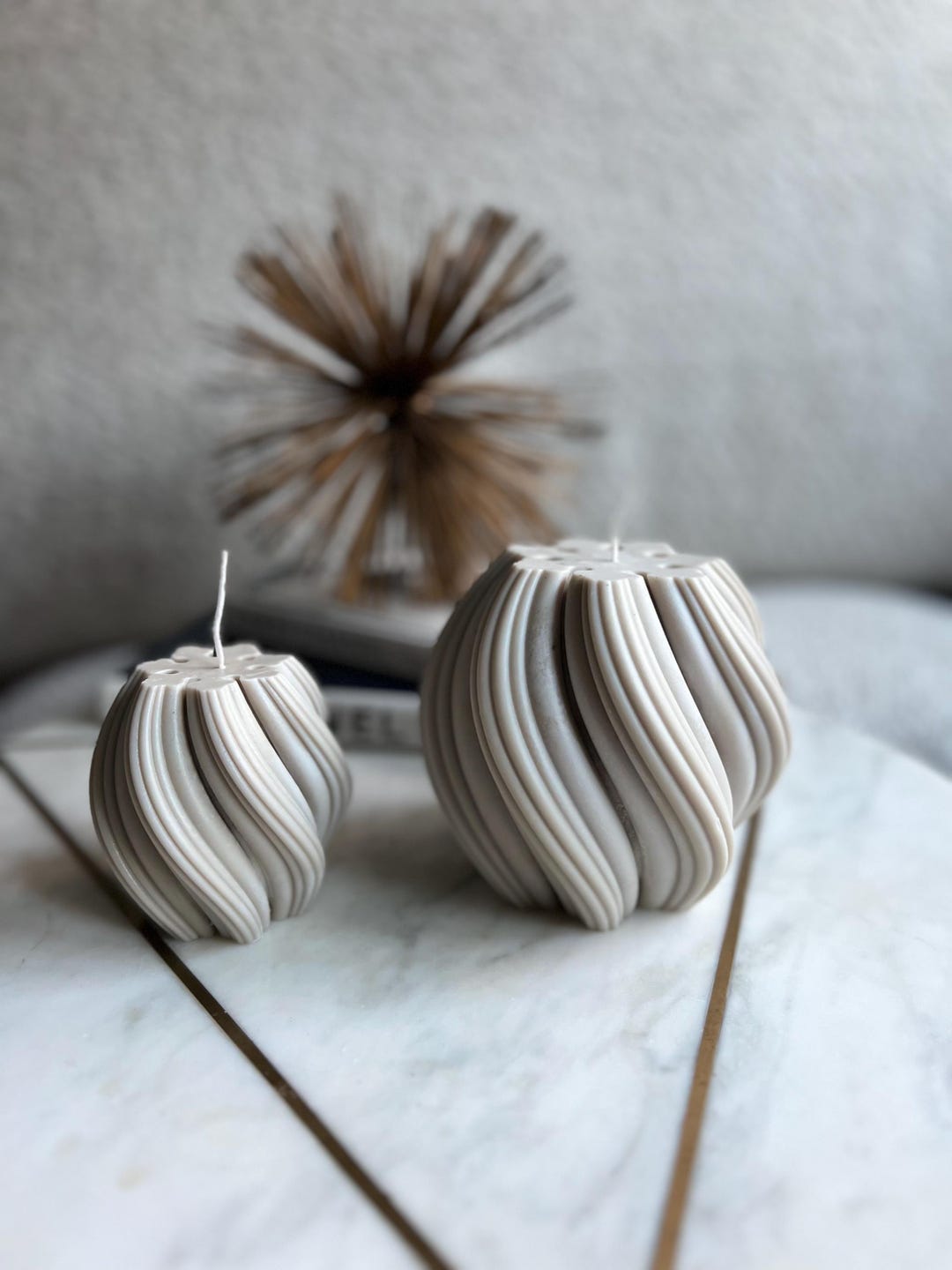 Twisted Candle,wave Candle,spiral Candle,sculpture Candle, Swirl Candle ...