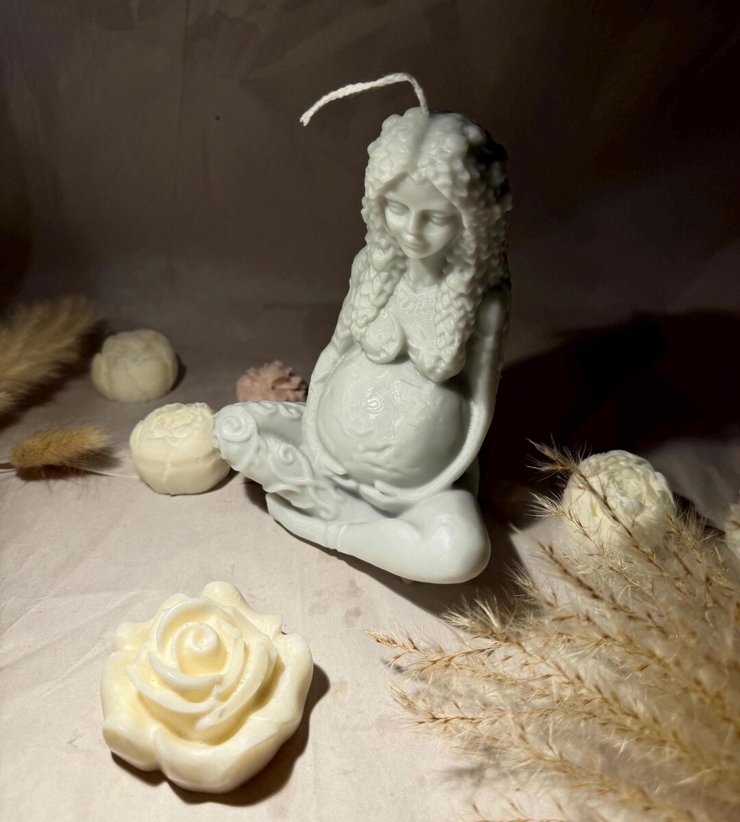 Mother Earth Soy Wax Candle: Gaia Goddess, Pregnancy Gift - Etsy