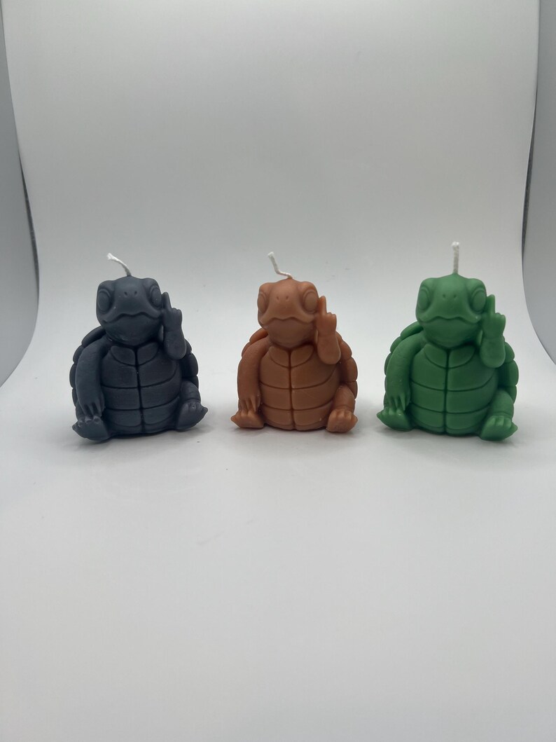 Funny Turtle Candle, Middle Finger, Scented Soy Wax Home Decor - Etsy