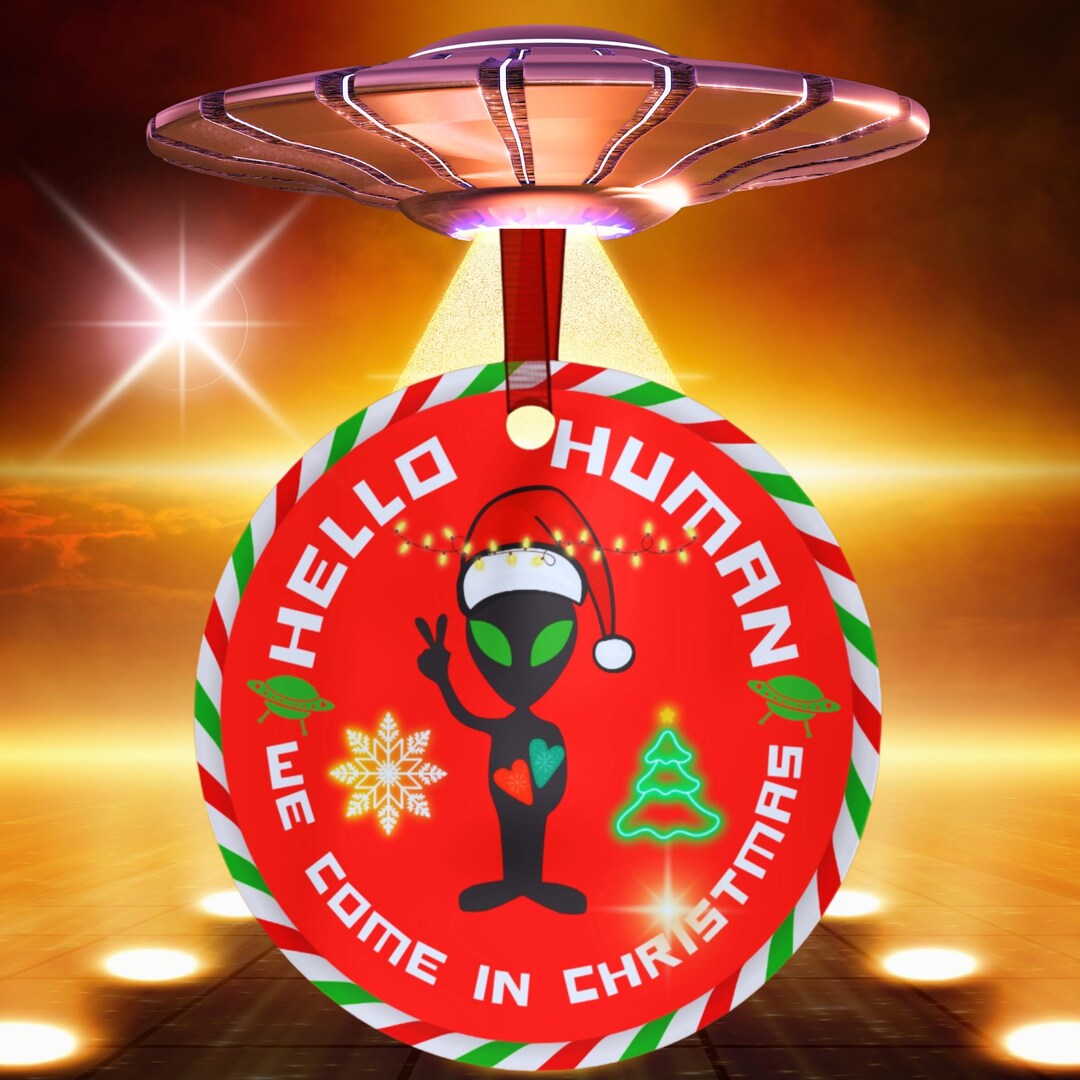 Alien Christmas Ornament, Fun Holiday Decor, Unique Gift for Space ...