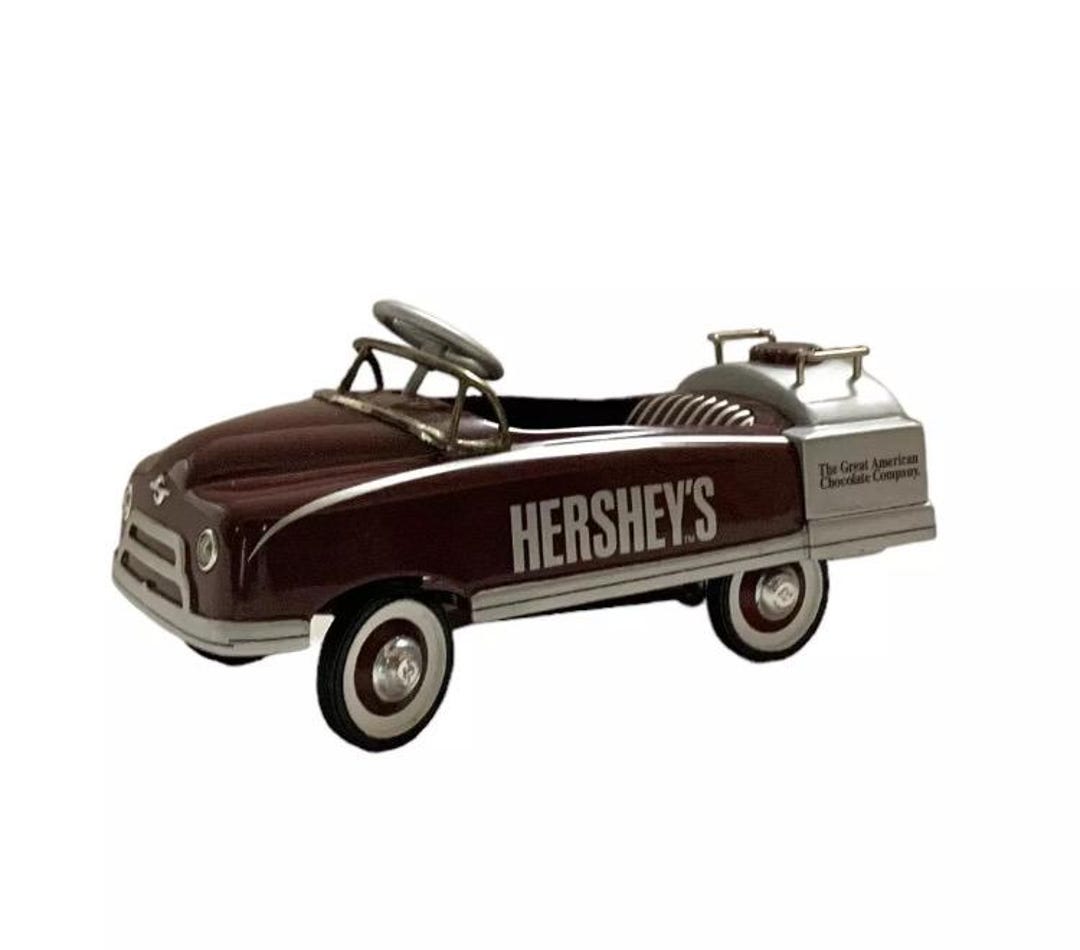 MINI Pedal Car Metal Model Vintage Hersheys Chocolate Oil Gas Collector ...