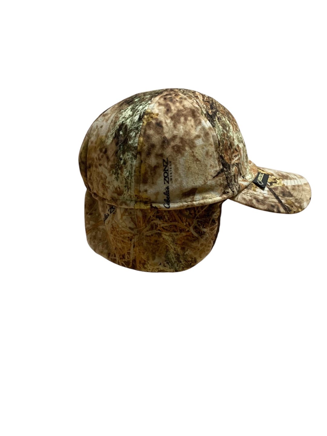 Cabela's Camo Hunting Hat W/ Ear Flaps Size Lg / XL Embroidered Lined ...