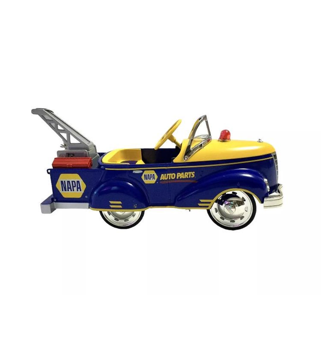 MINI Pedal Car Metal Model NAPA Auto Parts Tow Oil Gas Collector Truck ...