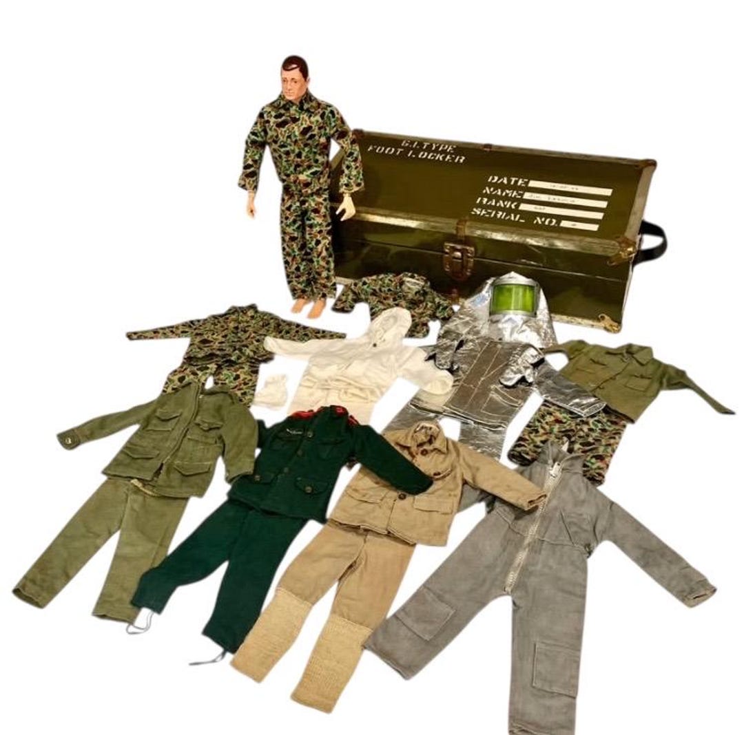 1964 GI Joe Doll Action Figure 8 Outfits Uniforms and Footlocker - Etsy