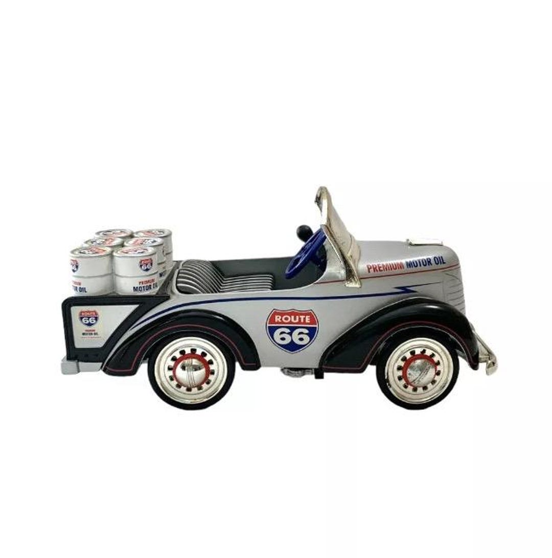 MINI Pedal Car Metal Model Route 66 Oil Gas Collector Truck 7.5” Long ...