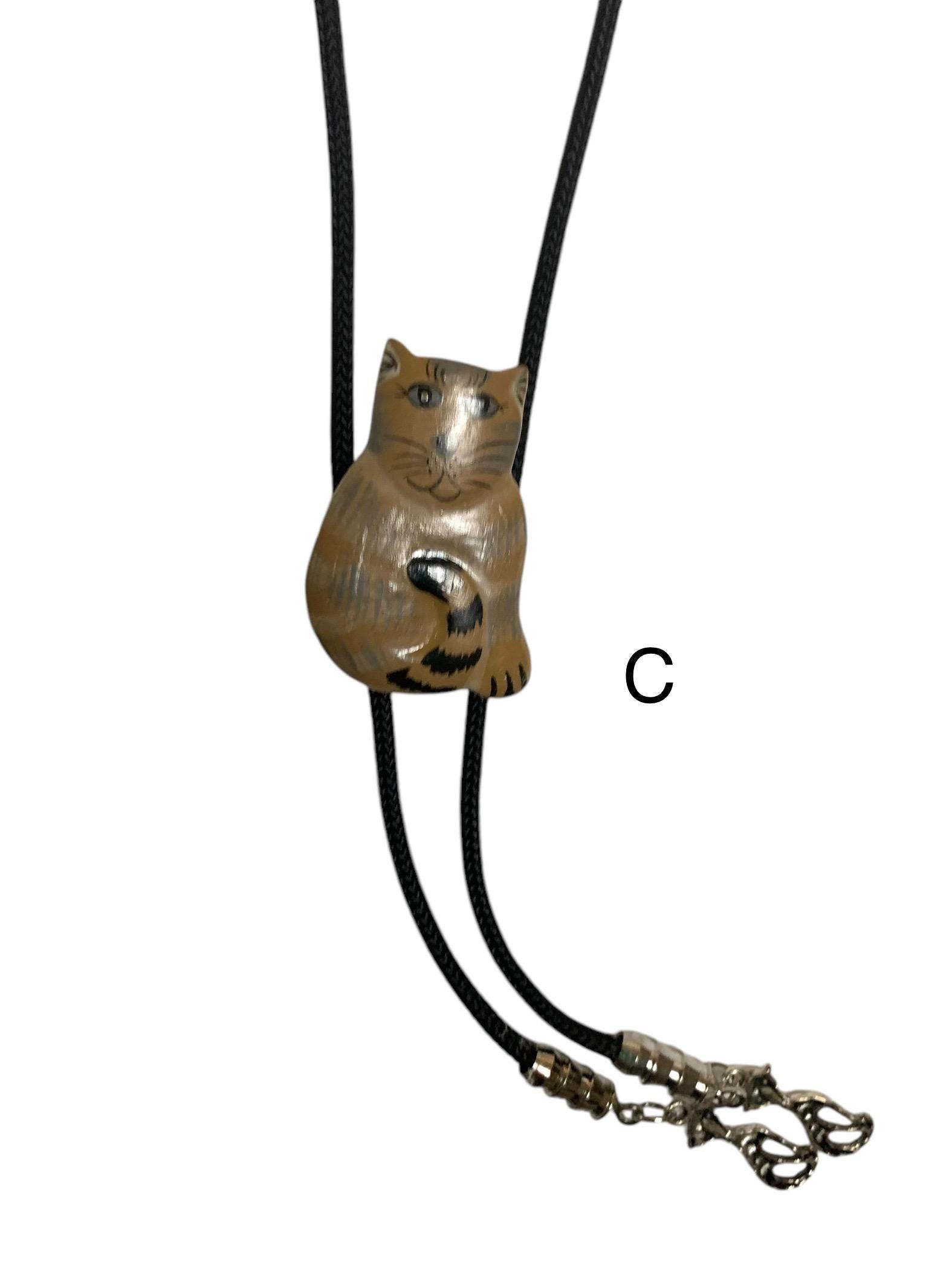 Cat Bolo Tie Classic String Necktie Sitting Pretty Kitty Lariat Western ...