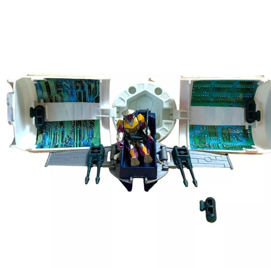 1989 Mattel Computer Warriors Pepsi Can Hyper Hover Jet & Gridd Figure ...